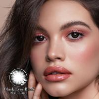 China Black Big Eyes 14.5mm Yearly Disposable Contact Lenses with 0.08mm Thickness for Dramatic Eye Enhancement for sale