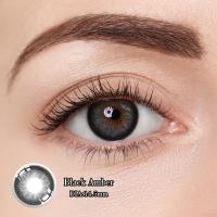China Black Amber 14.5mm Diameter Yearly Disposable Contact Lenses with 0.08mm Thickness and 40% Water Content for sale