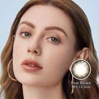 China Pear Brown 14.5mm Yearly Disposable Contact Lenses with 40% Water Content for Dark Eyes for sale