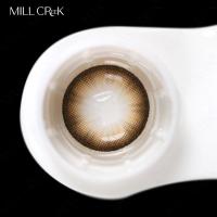 China Pear Brown 14.5mm Yearly Disposable Contact Lenses with 40% Water Content for Dark Eyes for sale