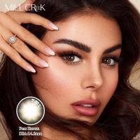 China Pear Brown 14.5mm Yearly Disposable Contact Lenses with 40% Water Content for Dark Eyes for sale