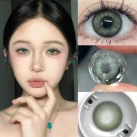 China Frozen Green 14.2mm Diameter Yearly Disposable Contact Lenses for Natural Eye Enhancement for sale