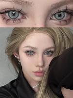China Lan Cat Blue 14.2mm Yearly Disposable Contact Lenses with Natural Blue Eye Effect and Comfortable Wear for sale