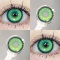 China Koi Tail Butterfly Green 14.5mm Cosplay Contact Lenses - K-Beauty Inspired for Halloween & Themed Looks for sale