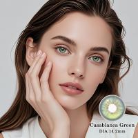 China Casablanca Green 14.2mm Yearly Disposable Contact Lenses with 40% Water Content and 8.6 Base Curve for sale