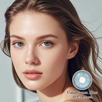 China Casablanca Blue 14.2mm K-Beauty Inspired Yearly Disposable Colored Contact Lenses for sale