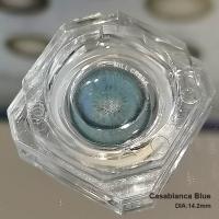 China Casablanca Blue 14.2mm K-Beauty Inspired Yearly Disposable Colored Contact Lenses for sale