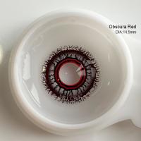 China Millcreek Obscura Red 14.5mm Diameter Cursed Eye Pattern Premium HEMA Material Cosplay Contact Lenses for sale