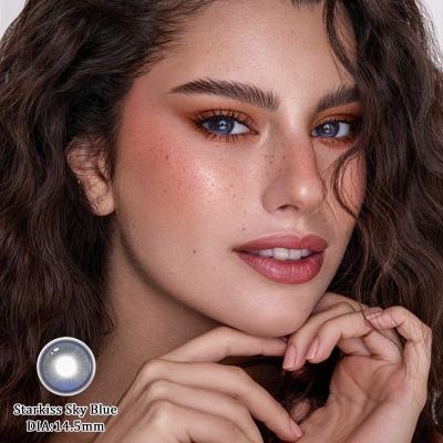 China Starkiss Sky Blue 14.5mm Daily Disposable Colored Contact Lenses with Highlight Positioning Technology for sale