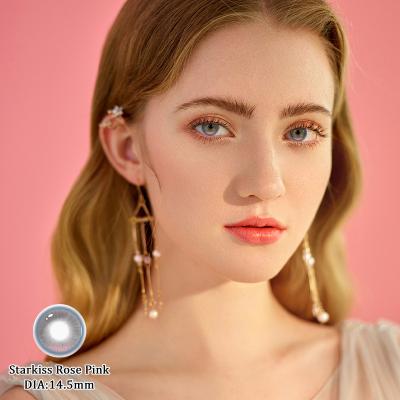 China Starkiss Rose Pink 14.5mm Diameter Daily Disposable Colored Contact Lenses with Highlight Positioning Technology for sale