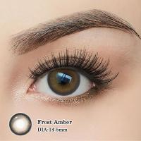 China Millcreek Frost Amber 14.5mm Yearly Colored Contact Lenses with Cold Salt Grey Brown Tones and High Opacity for a Dramatic Look for sale