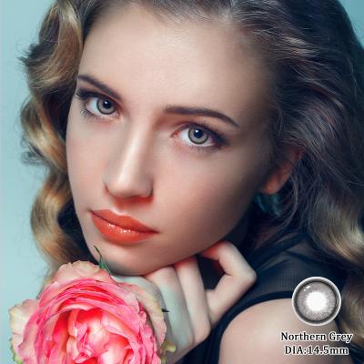 China Millcreek Northern Grey 14.5mm Diameter High Opacity UV Shielding Colored Contact Lenses for Yearly Use for sale