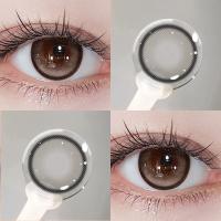 China Millcreek Honey Peach Grey 14.5mm Daily Disposable Colored Contact Lenses with 0.08mm Thickness and 55% Water Content for sale
