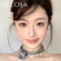 China Millcreek Honey Peach Grey 14.5mm Daily Disposable Colored Contact Lenses with 0.08mm Thickness and 55% Water Content for sale