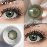 China Millcreek Hybrid Kitten Green 14.2mm Diameter 0.08mm Thickness 55% Water Content Daily Disposable Colored Contact Lenses for sale