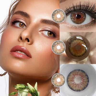 China Millcreek Cleopatra 2.0 Hazel 14.2mm Diameter Daily Disposable Colored Contact Lenses with 55% Water Content and ISO 13485 CE Certification for sale
