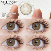 China Millcreek Breeze Hazel 14.2mm Diameter Golden Hazel Core 8.5mm Base Curve Daily Disposable Colored Contact Lenses for sale