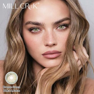 China Breeze Green 14.2mm Daily Disposable Contact Lenses with K-Beauty Inspired Natural Green Effect for sale