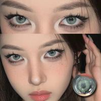 China Millcreek Frozen Green 14.2mm K-Beauty Colored Contact Lenses with 40% Water Content and Frosty Gradient Pattern for sale