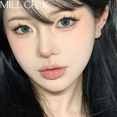 China Millcreek Frozen Green 14.2mm K-Beauty Colored Contact Lenses with 40% Water Content and Frosty Gradient Pattern for sale