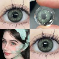China Millcreek Frozen Green 14.2mm K-Beauty Colored Contact Lenses with 40% Water Content and Frosty Gradient Pattern for sale