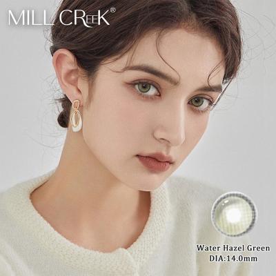 China Water Hazel Green 14.0mm Beauty Contact Lenses with 40% Water Content and BC 8.6 for Natural Style for sale
