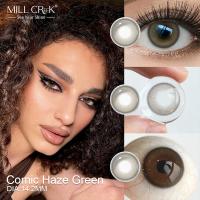 China Comic Haze Green 14.2mm K-Beauty Yearly Disposable Contact Lenses with 40% Water Content and 0.08mm Center Thickness for sale