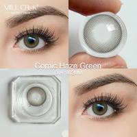 China Comic Haze Green 14.2mm K-Beauty Yearly Disposable Contact Lenses with 40% Water Content and 0.08mm Center Thickness for sale