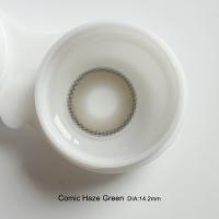 China Comic Haze Green 14.2mm K-Beauty Yearly Disposable Contact Lenses with 40% Water Content and 0.08mm Center Thickness for sale