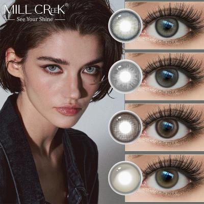 China MILLCREEK Grey & Brown Series K-Beauty Yearly Disposable Contact Lenses with 40% Water Content in 14.2mm & 14.5mm Diameters for sale