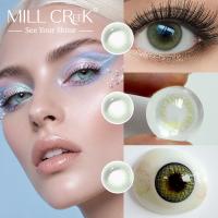 China Catrii Olive Green 14.2mm Diameter Yearly Disposable Contact Lenses with 40% Water Content CE ISO Certified for sale