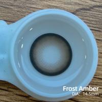 China Frost Amber 14.5mm Yearly Disposable Contact Lenses with 40% Water Content and BC 8.6 for Big Eye Effect for sale