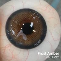 China Frost Amber 14.5mm Yearly Disposable Contact Lenses with 40% Water Content and BC 8.6 for Big Eye Effect for sale