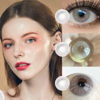 China MILLCREEK Mulberry Grey 14.0mm K-Beauty Yearly Disposable Colored Contact Lenses for sale