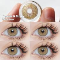 China Angeles N Brown 14.2mm Natural Brown Yearly Disposable Contact Lenses with K-Beauty Style for sale