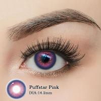 China MILLCREEK Puffstar Pink 14.2mm Yearly Colored Contact Lenses with 40% Water Content and 8.6mm Base Curve for sale