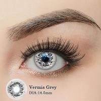 China MILLCREEK Vermis Grey 14.5mm Yearly Colored Contact Lenses with SFX Horror Design and CE ISO Certification for sale