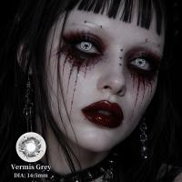 China MILLCREEK Vermis Grey 14.5mm Yearly Colored Contact Lenses with SFX Horror Design and CE ISO Certification for sale