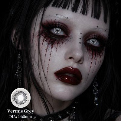 China MILLCREEK Vermis Grey 14.5mm Yearly Colored Contact Lenses with SFX Horror Design and CE ISO Certification for sale