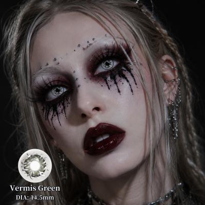 China MILLCREEK Vermis Green 14.5mm Toxic Mutant SFX Contact Lenses with 40% Water Content and CE ISO 13485 Certification for sale