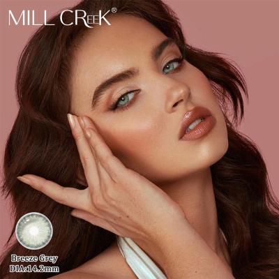China CE & ISO Certified Breeze Grey 14.2mm Yearly Design Natural Soft Lenses by MILLCREEK for sale