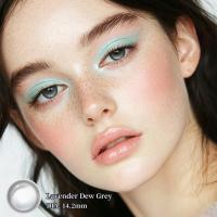 China 14.2mm Natural Lavender Dew Grey Yearly Soft Lenses by MILLCREEK - CE & ISO Certified for sale