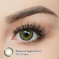 China CE & ISO Certified Diamond Sugar Green 14.5mm Yearly Soft Contact Lenses for Natural Eye Enhancement for sale