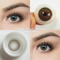 China MILLCREEK Comic Haze Green Yearly Colored Contact Lenses with 14.2mm Diameter and Tea-Mist Effect - CE ISO Certified for sale
