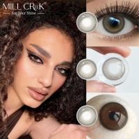 China MILLCREEK Comic Haze Green Yearly Colored Contact Lenses with 14.2mm Diameter and Tea-Mist Effect - CE ISO Certified for sale
