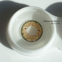 China Exotic Stunna Girl Brown 14.2mm Yearly Soft Contact Lenses with Dark Spot Iris Pattern - CE & ISO Certified for sale