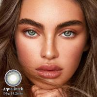 China Radiant Aqua Duck Blue 14.2mm Yearly Soft Contact Lenses with Natural Misty Effect for sale