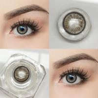 China Misty Grey Halo Yearly Contact Lenses 14.2mm - Garden Jellyfish Design for Natural Iris Blending for sale