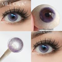China MILLCREEK 14.5mm  Gravity Heart  Purple Colored Contact Lenses Comfortable Wearing Experience for sale