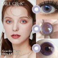 China MILLCREEK 14.5mm  Gravity Heart  Purple Colored Contact Lenses Comfortable Wearing Experience for sale